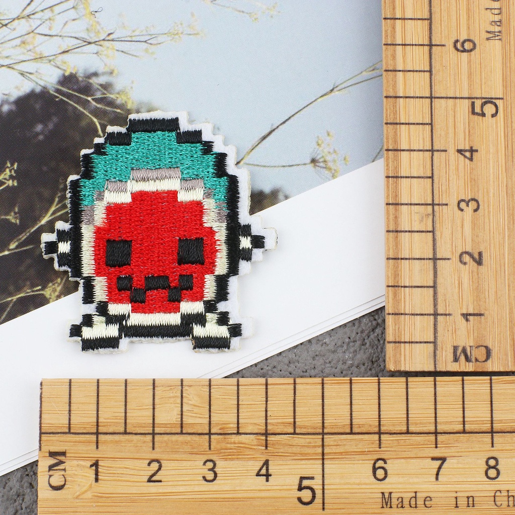 Pixel Cartoon Character Hot Glue Embroidery Patch | Shopee Malaysia