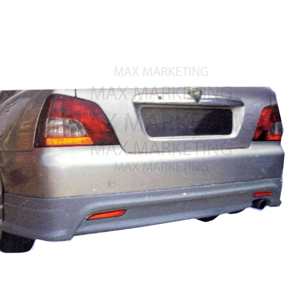 B0889-R PROTON WAJA REAR SKIRT WITH REFLECTOR (SRS) (FIBER) | Shopee ...