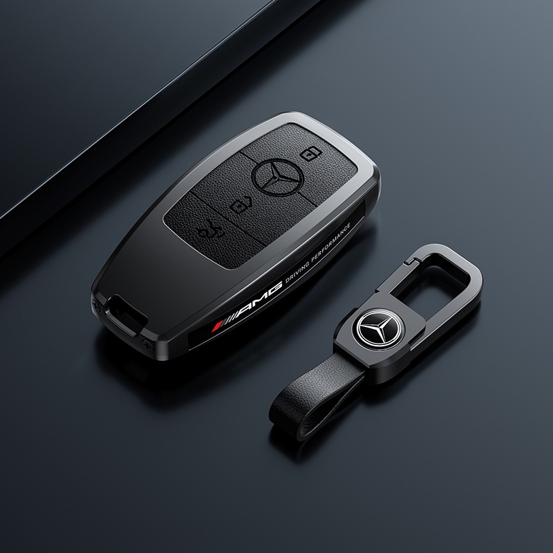 Mercedes Benz Car Zinc Alloy Key Leather Case Male E300l C260l C200 Glb ...