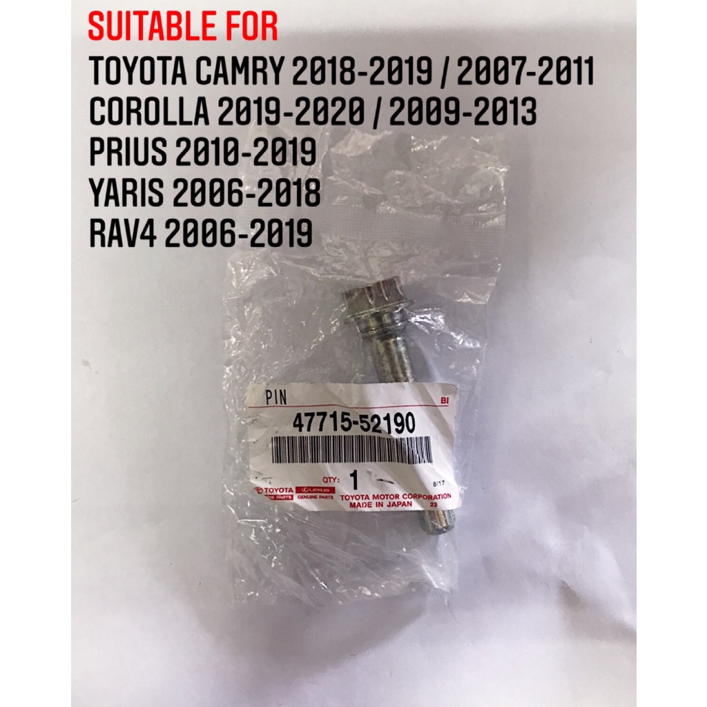 [GENUINE] TOYOTA FRONT LOWER PIN CYLINDER SLIDE / DISC BRAKE BOLT 47715-52190 | Shopee Malaysia