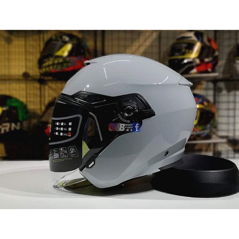 Original GSB G-263 Modern Grey Open Face Helmet | Shopee Malaysia