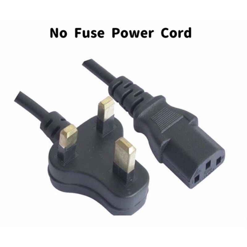 Power cord (3 pin UK plug) | Shopee Malaysia
