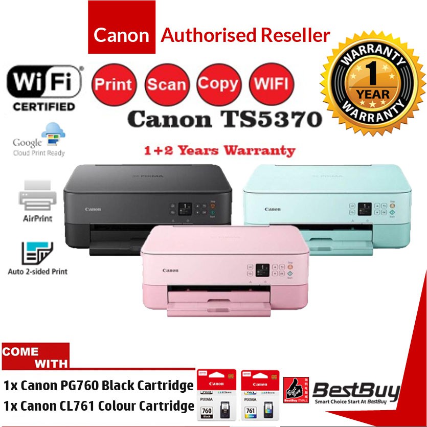Canon Pixma TS5370 Compact Wireless Photo All In One Printer | Shopee ...