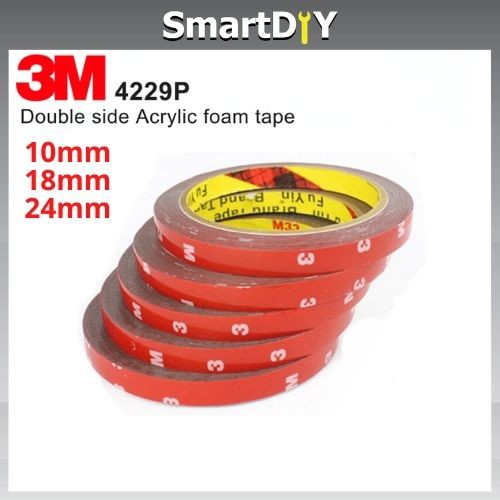 3M 4229P 8 Meter Acrylic Double Sided Foam Tape Car Bike Water Proof ...