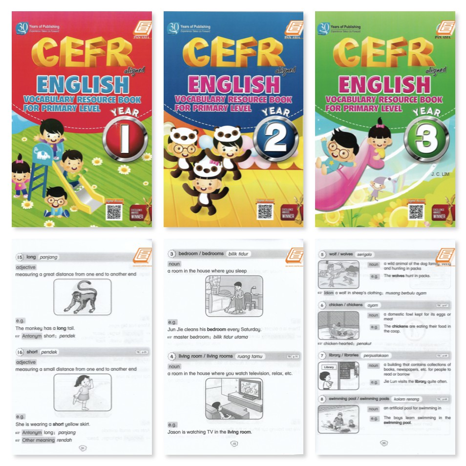 CEFR English vocabulary resource book for primary level year 1 / 2 / 3 ...