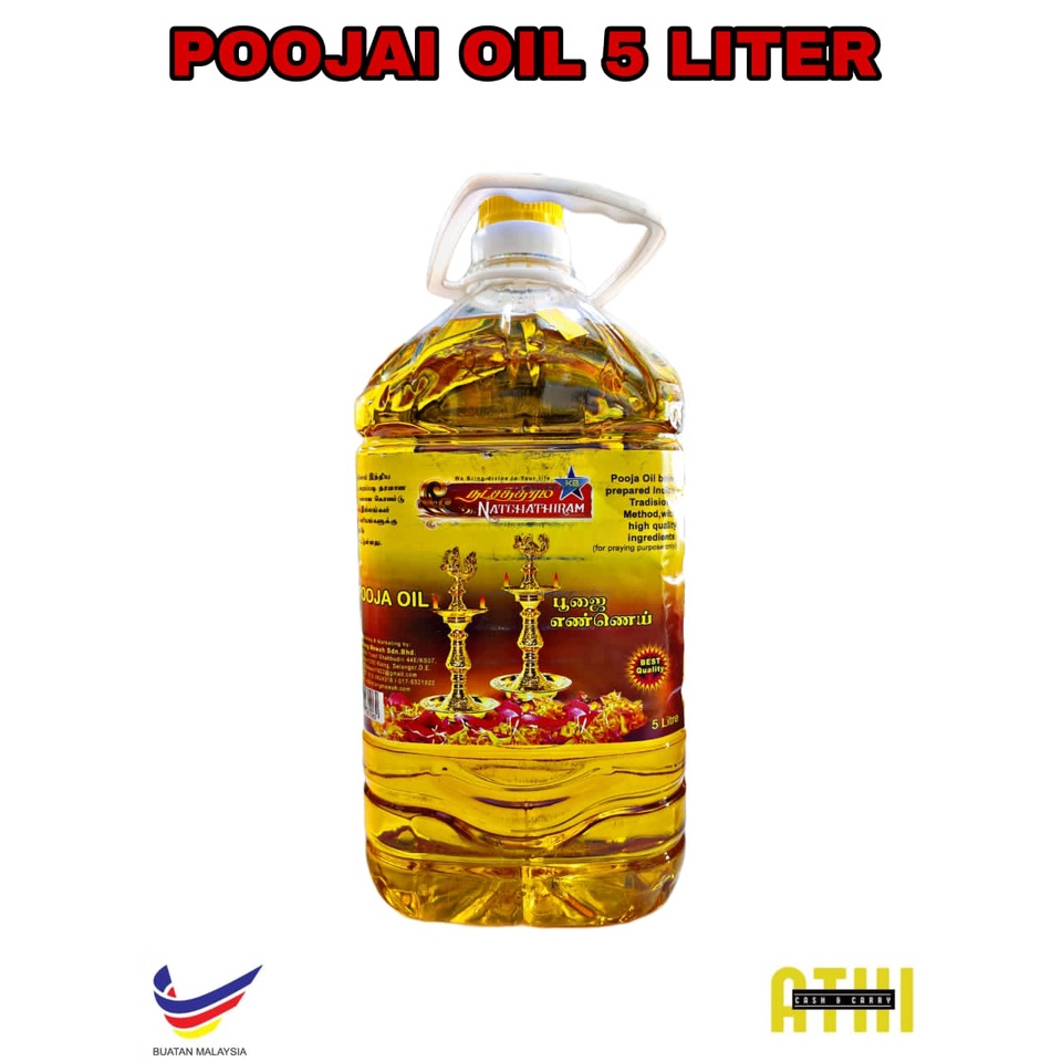 POOJAI OIL/ PRAYER OIL (5 LITER) ( new packing available) | Shopee Malaysia