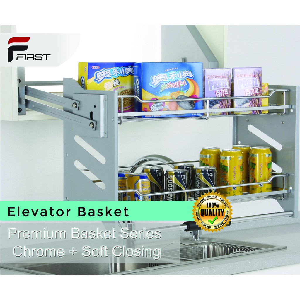 "Premium Basket"Kitchen Elevator Basket POB QS80CH | Shopee Malaysia