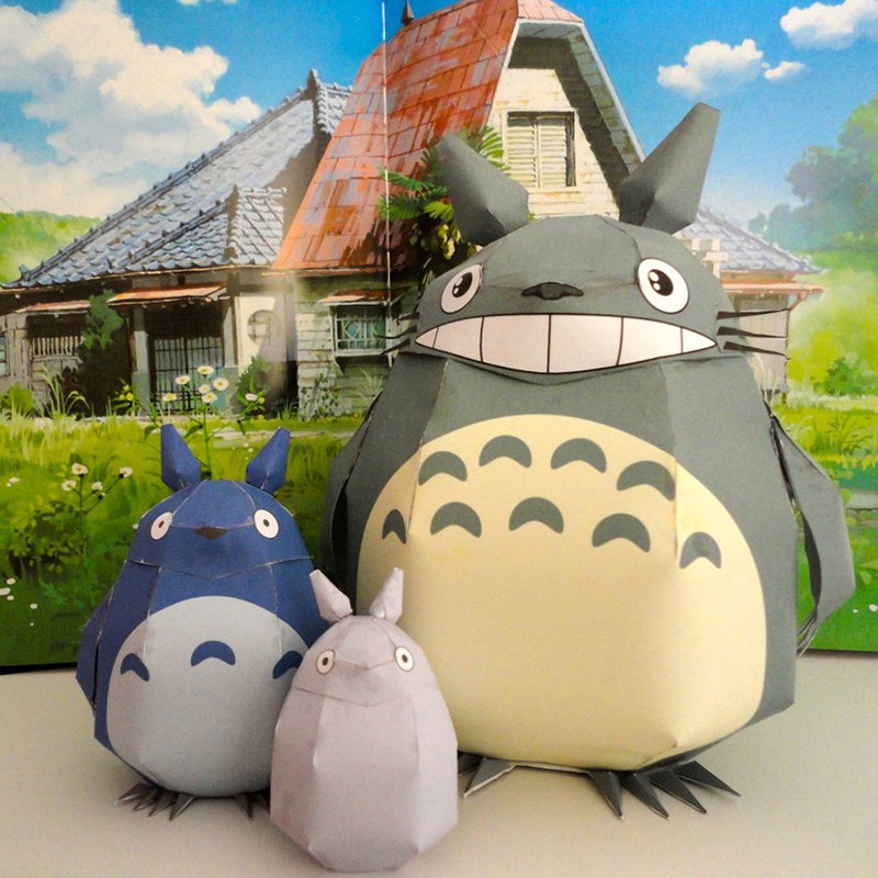 DIY Papercraft Totoro Family PaperModel 3D Puzzle Handwork Toys ...