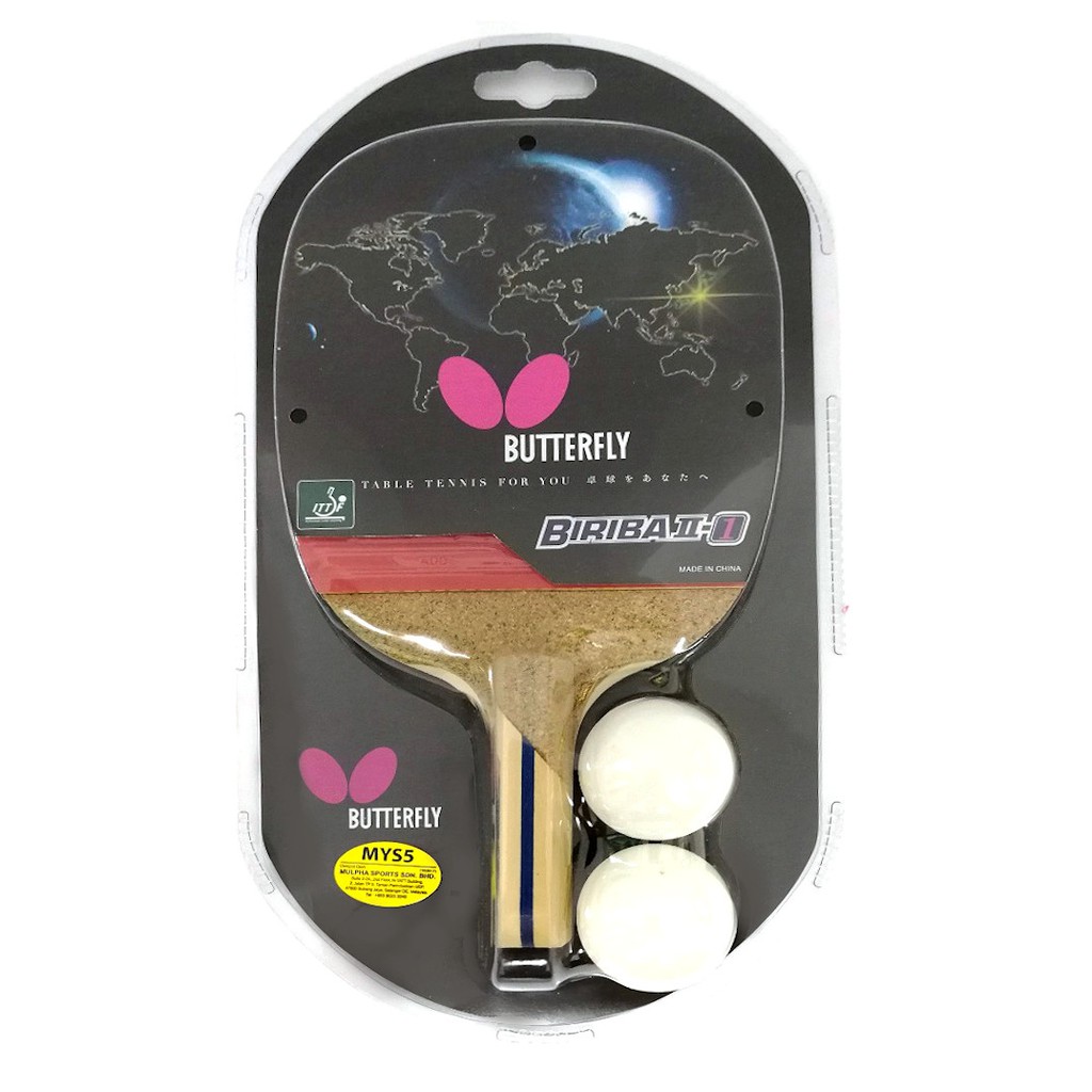 Butterfly Biriba II-1 Penhold Pre-assembled Table Tennis Racket with ...