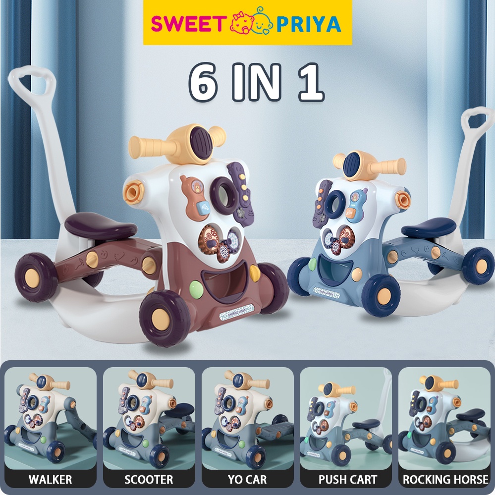 🔥6 in 1🔥 Baby Walker With Handle Push Walker Babi Walking Assistant ...