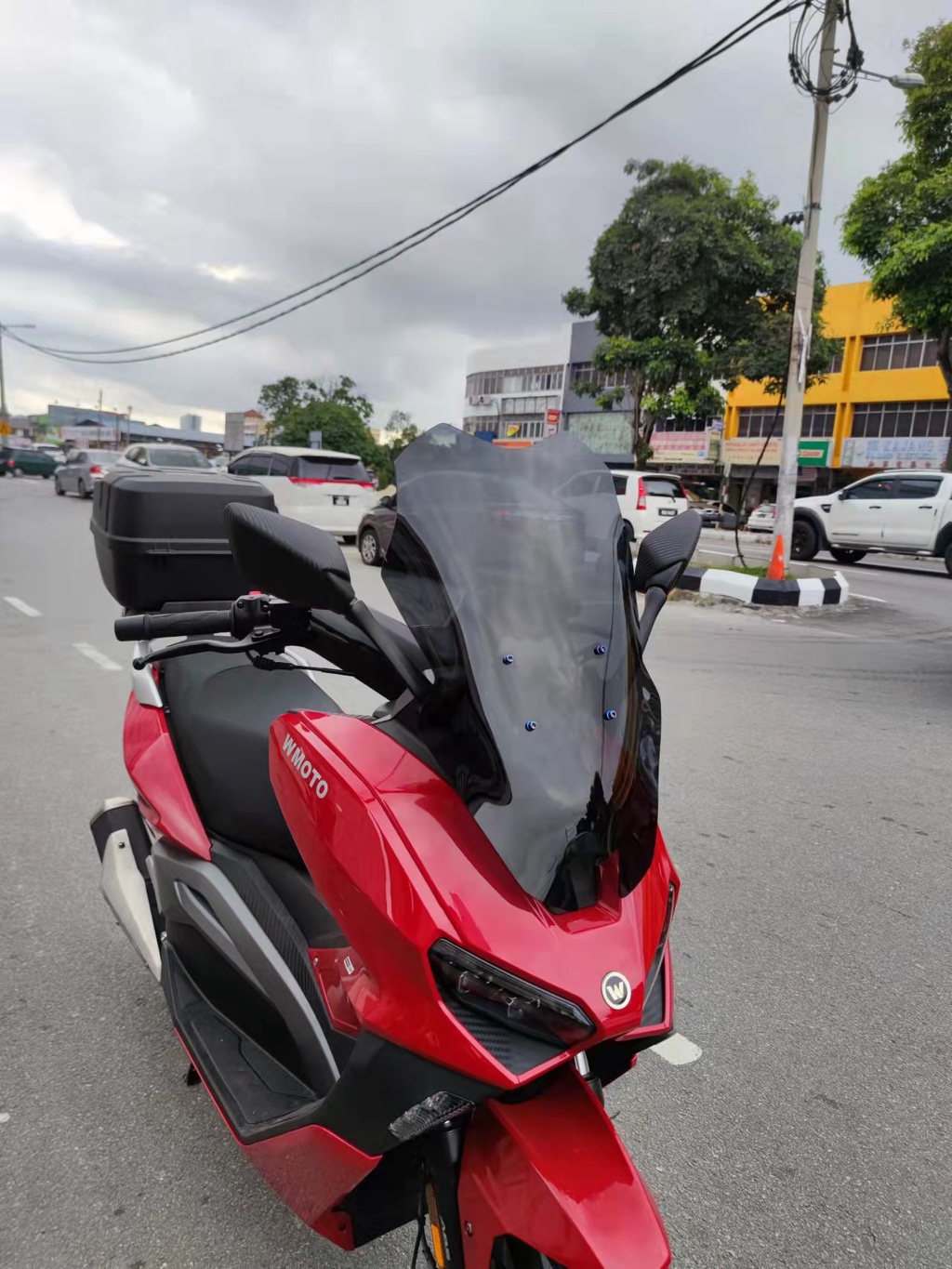 Wmoto ES250i bracket windshield,bracket phone holder,windshield 58cm ...