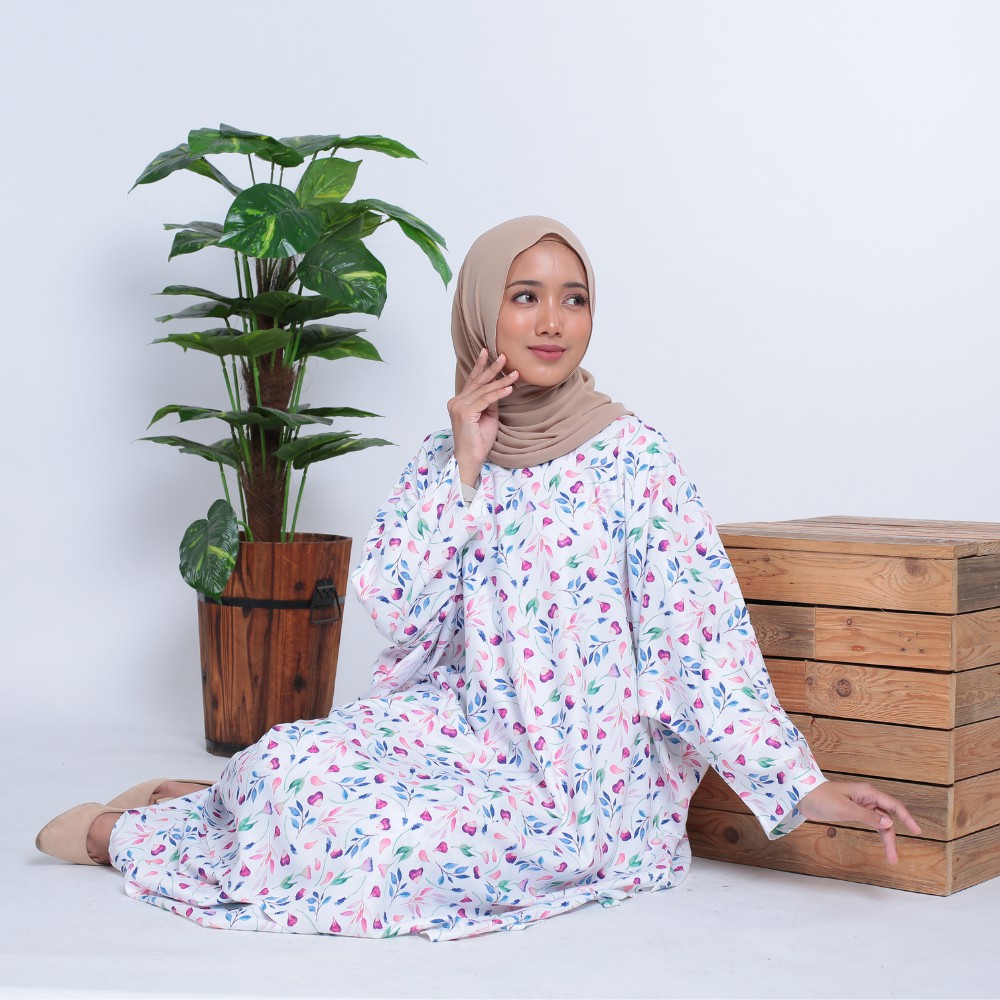 Kaftan NELA (Watercolor Flower) | Shopee Malaysia