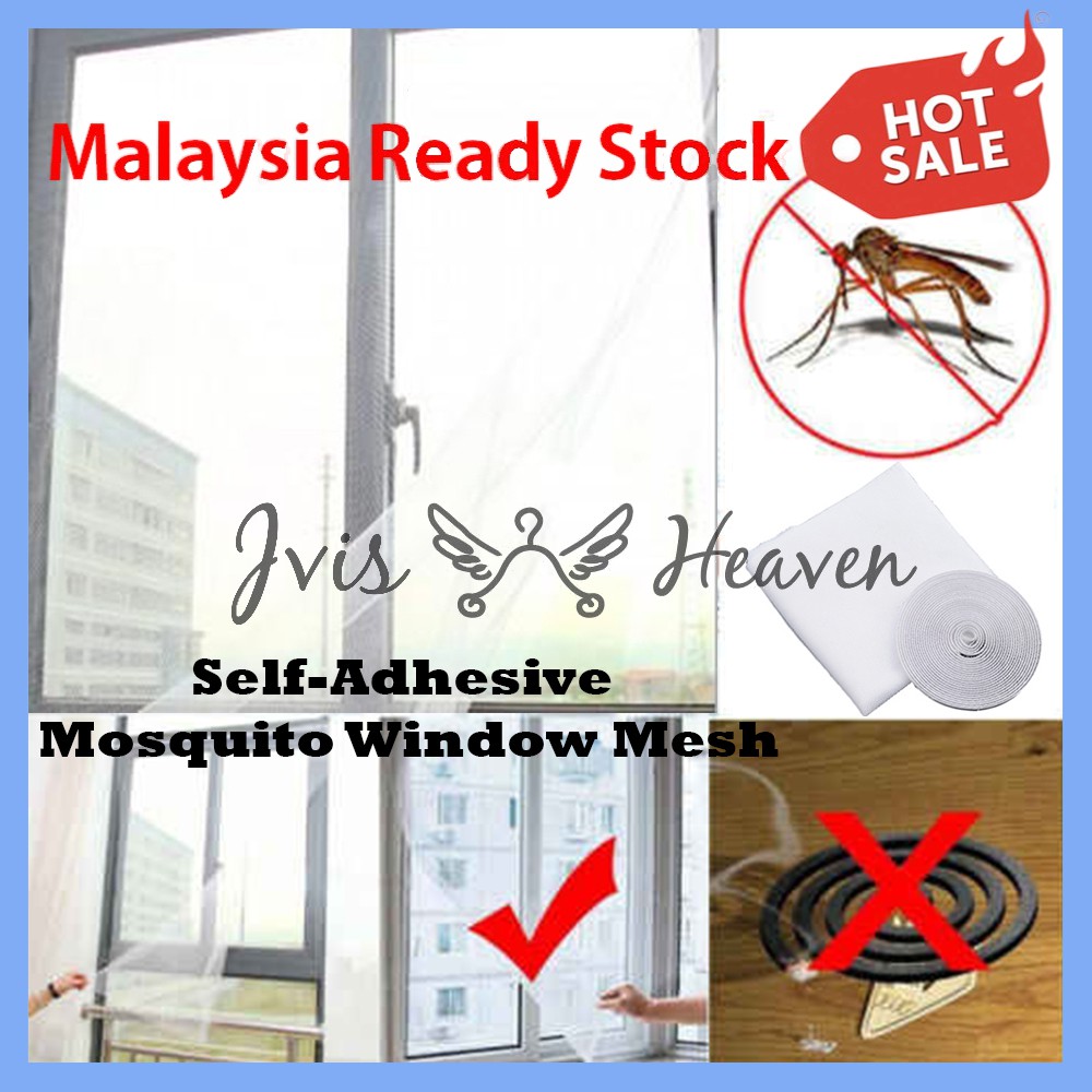 🔥 JVIS Self-Adhesive Mosquito Window Mesh Screen DIY Anti-Mosquito Net ...