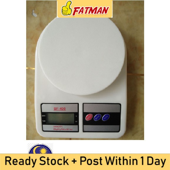 10kg Electronic Digital Kitchen Scale SF400 Timbang makanan food scale ...