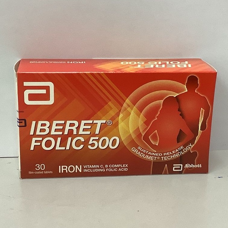 Iberet Folic 500 (30 tablets) | Shopee Malaysia