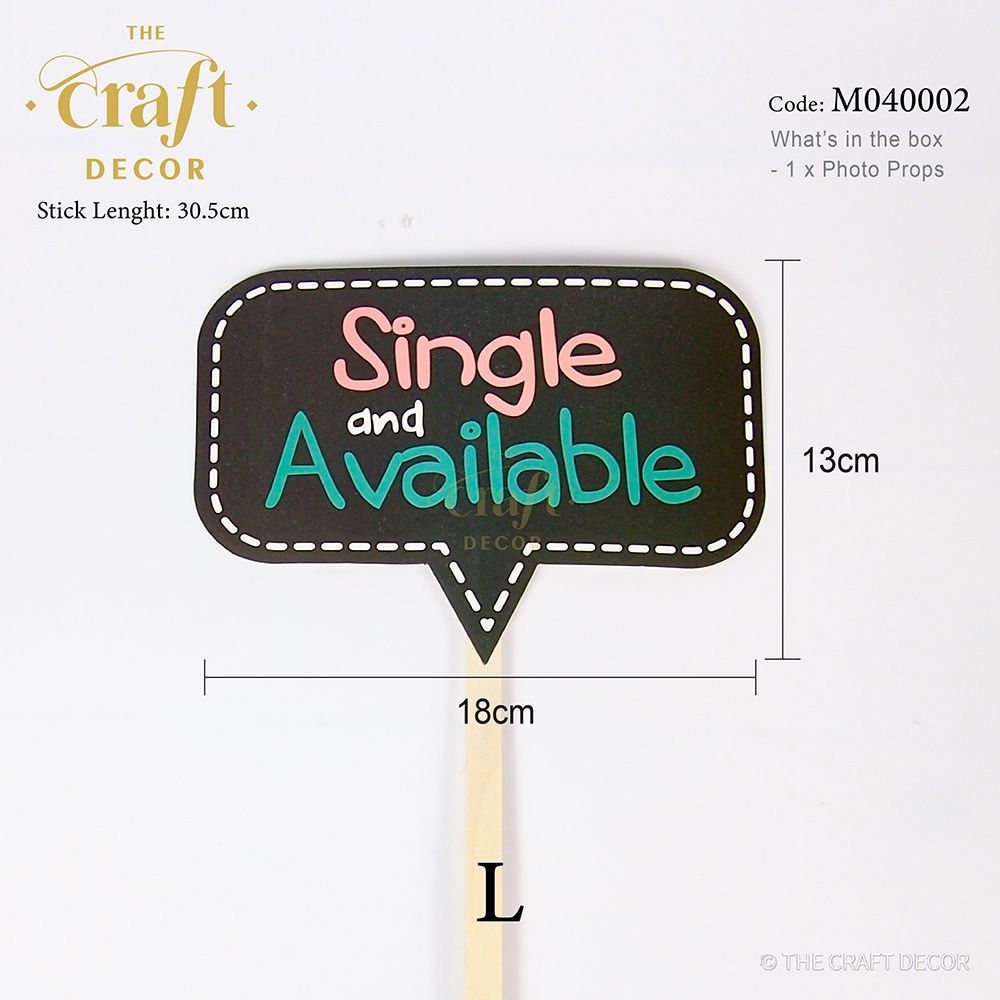 The Craft Decor Photo Booth Props Wooden Stick | Wedding Party Event ...