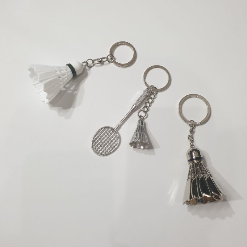 GANTUNGAN Badminton Shuttlecock Racket Keychain/Badminton Racket ...