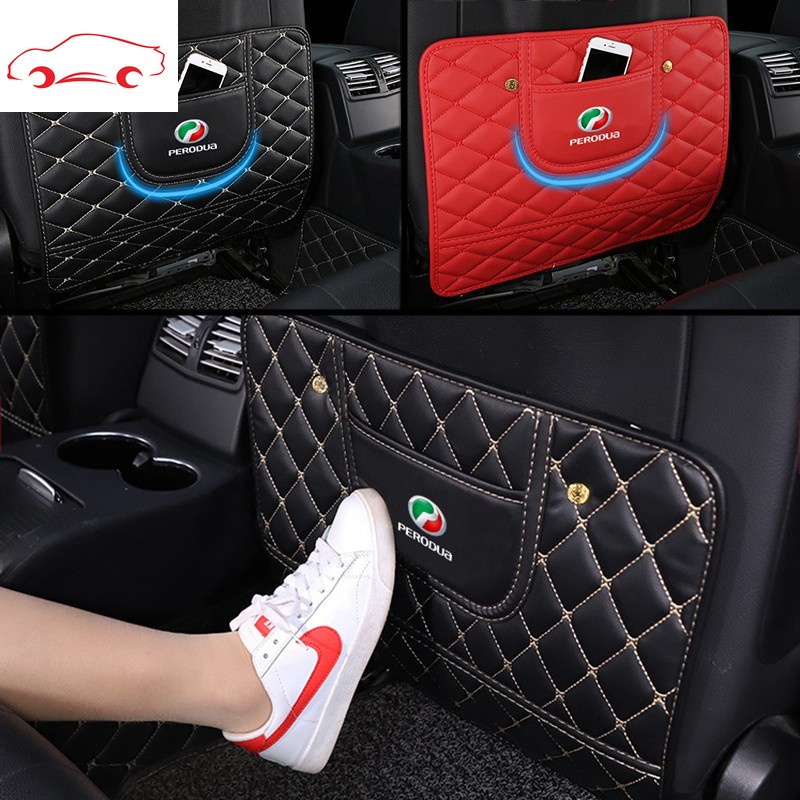 Car Seat Back Anti Kick Pad Leather Waterproof Car Seat Back Protector ...