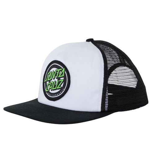 Santa Cruz Rob Target Dot Mesh Trucker Mid Profile Hat ( White/Black ...
