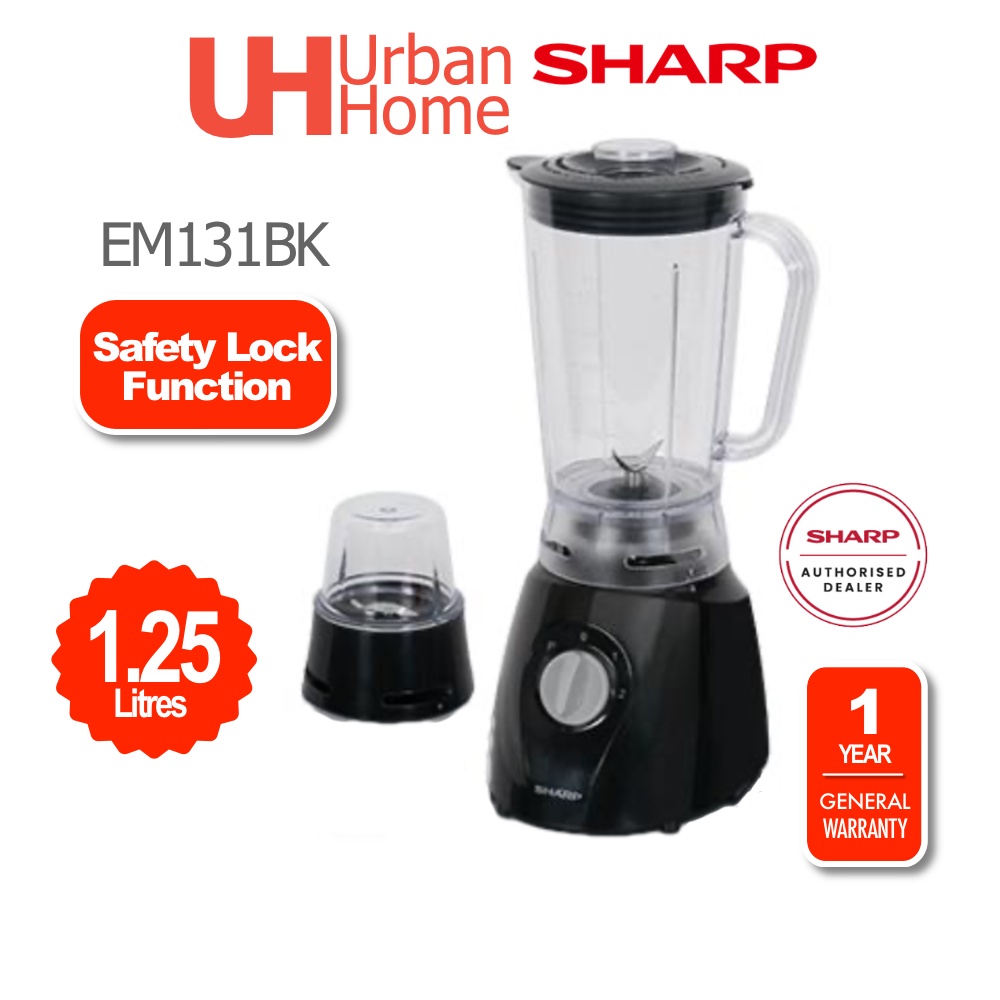 Sharp Blender Powerful (1.25L/350W) EM131BK | Shopee Malaysia