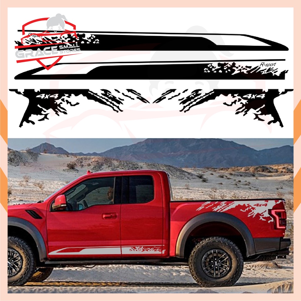 Car Sticker 4X4 R Sport Off Road Graphic Vinyl Decal Ford Ranger Raptor ...