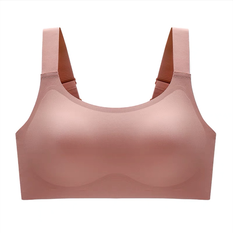 Jelly Seamless Bra Women Push Up Wrap Fat Big Breast Bra Plus Size Thin ...