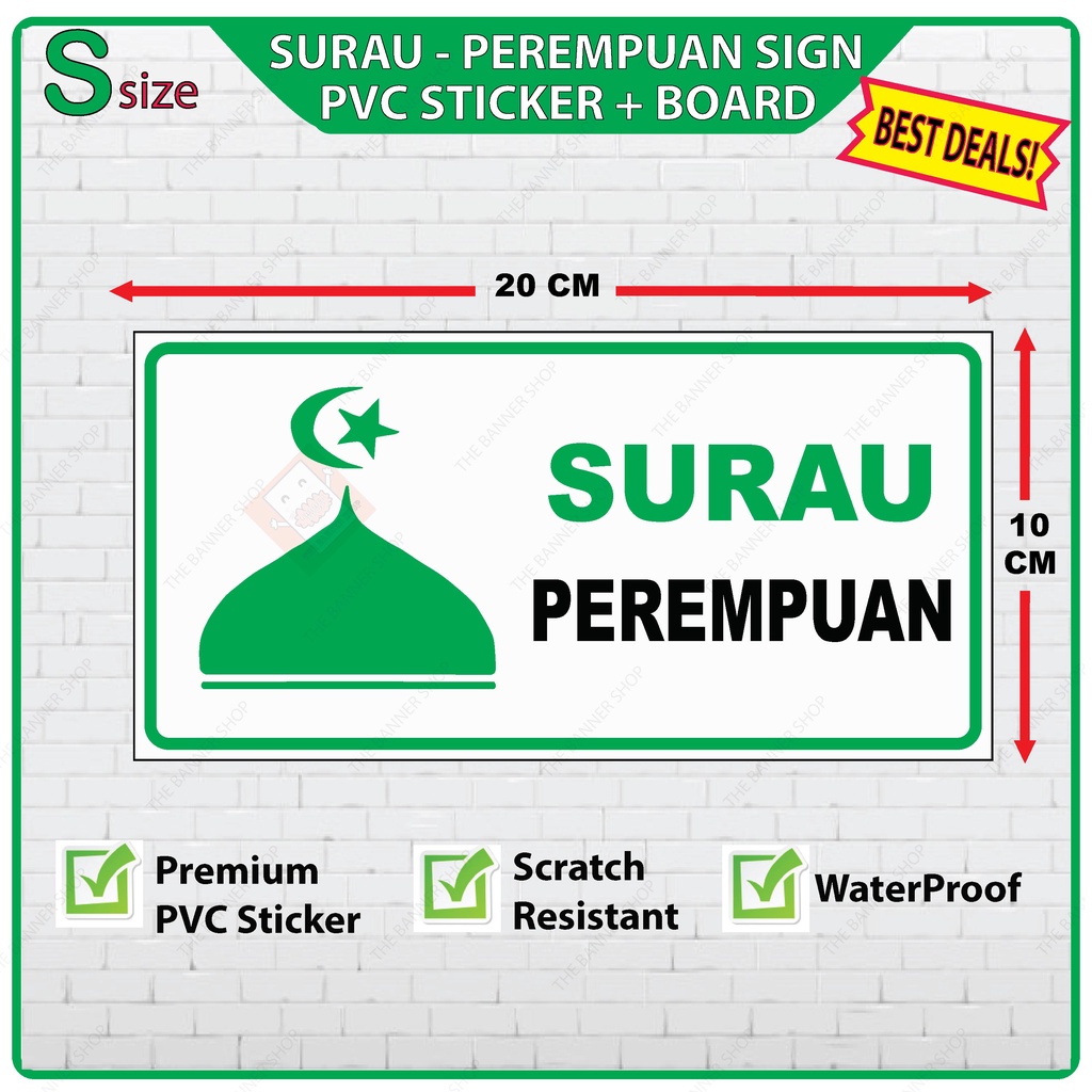 Kiblat Sign, Surau Signage PVC Sticker | Shopee Malaysia