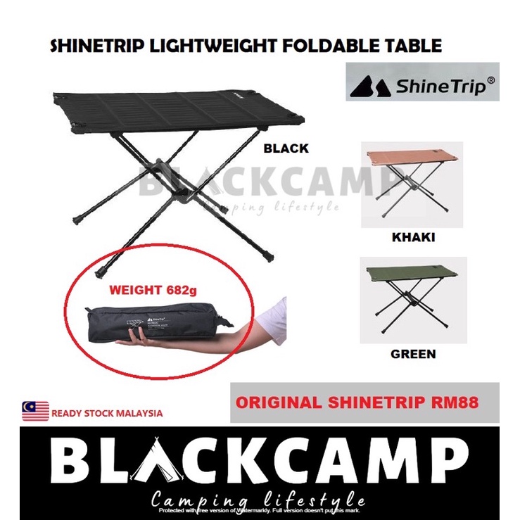ShineTrip Aluminum Alloy Lightweight Hiking Camping Solo Table Foldable ...