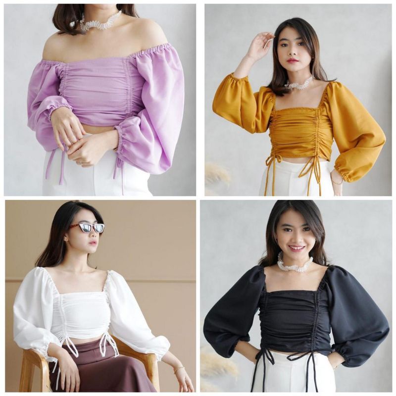 Baju SABRINA BLOUSE MABELLE TOP BAJU Tops Women KOREN STYLE BIG SIZE REDAY Ews-2L-3L-4L | Shopee ...