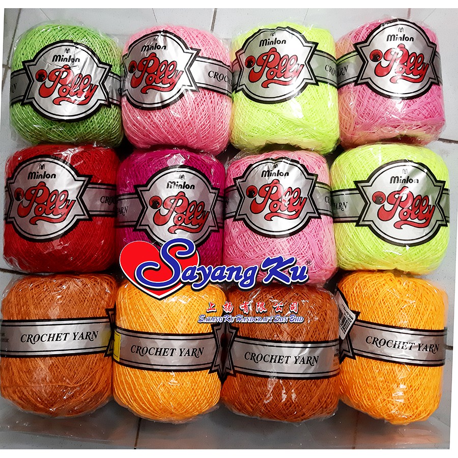 (Hot) Benang Kait Polly / Minlon Polly Crochet Yarn & Knitting Yarn ...