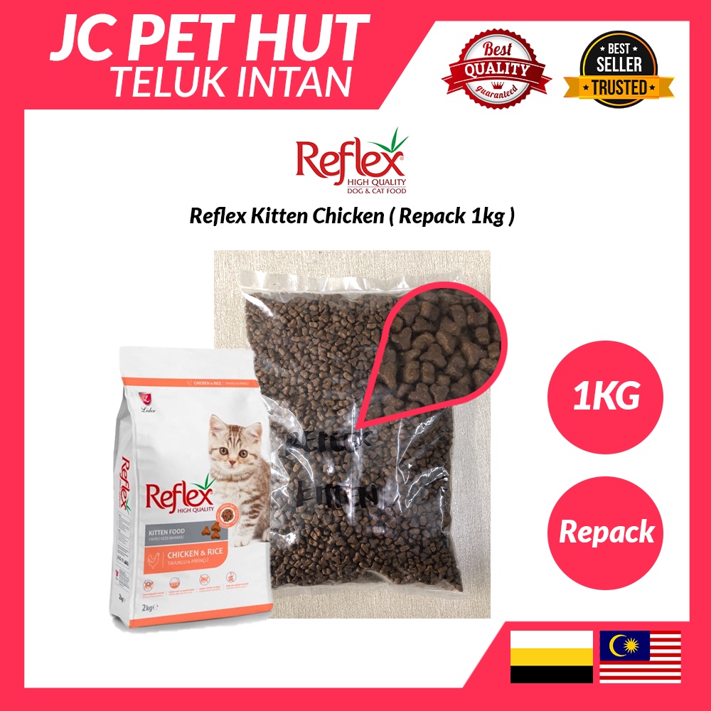[Ready Stock/Fast Shipping] 🔥 Reflex Kitten Chicken Cat Food REPACK 1KG ...
