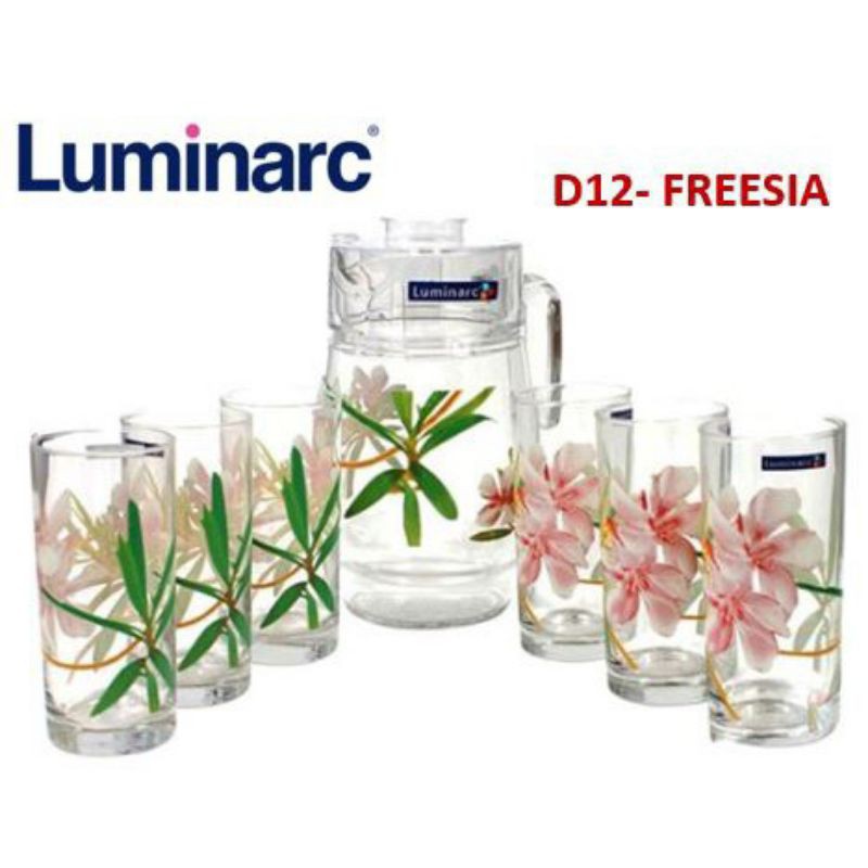 LUMINARC DRINK WATER SET/JUG SET/JAG & GELAS KACA SET (7PC) | Shopee ...