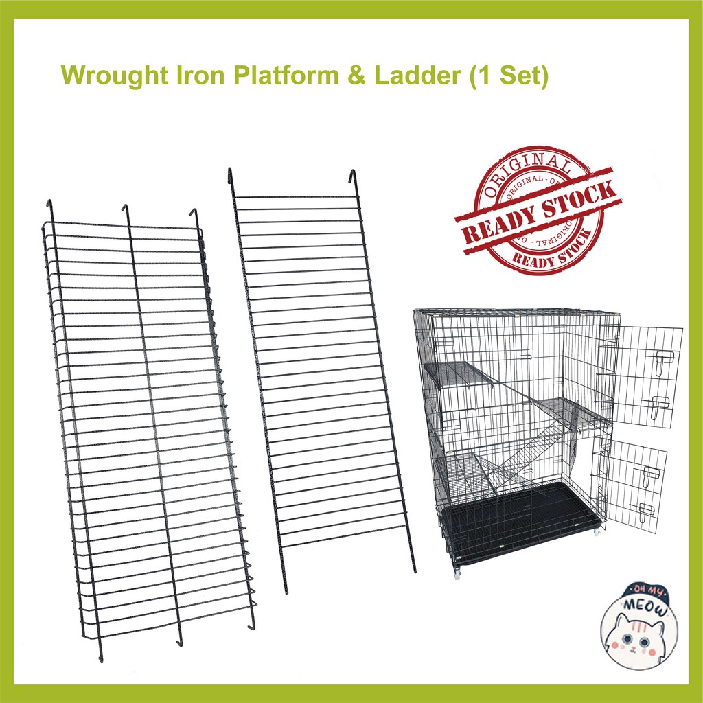 Wrought Iron Platform & Ladder for Cat Cage / Platform & Tangga Sangkar ...