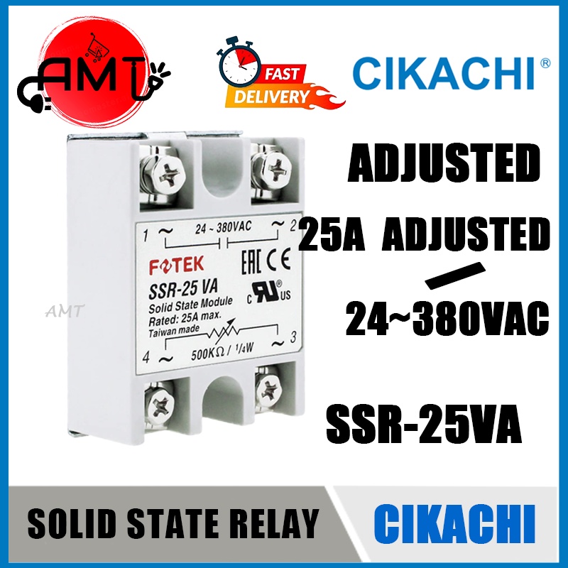 CIKACHI FOTEK SSR-25VA 25A SOLID STATE RELAY ADJUSTED | Shopee Malaysia