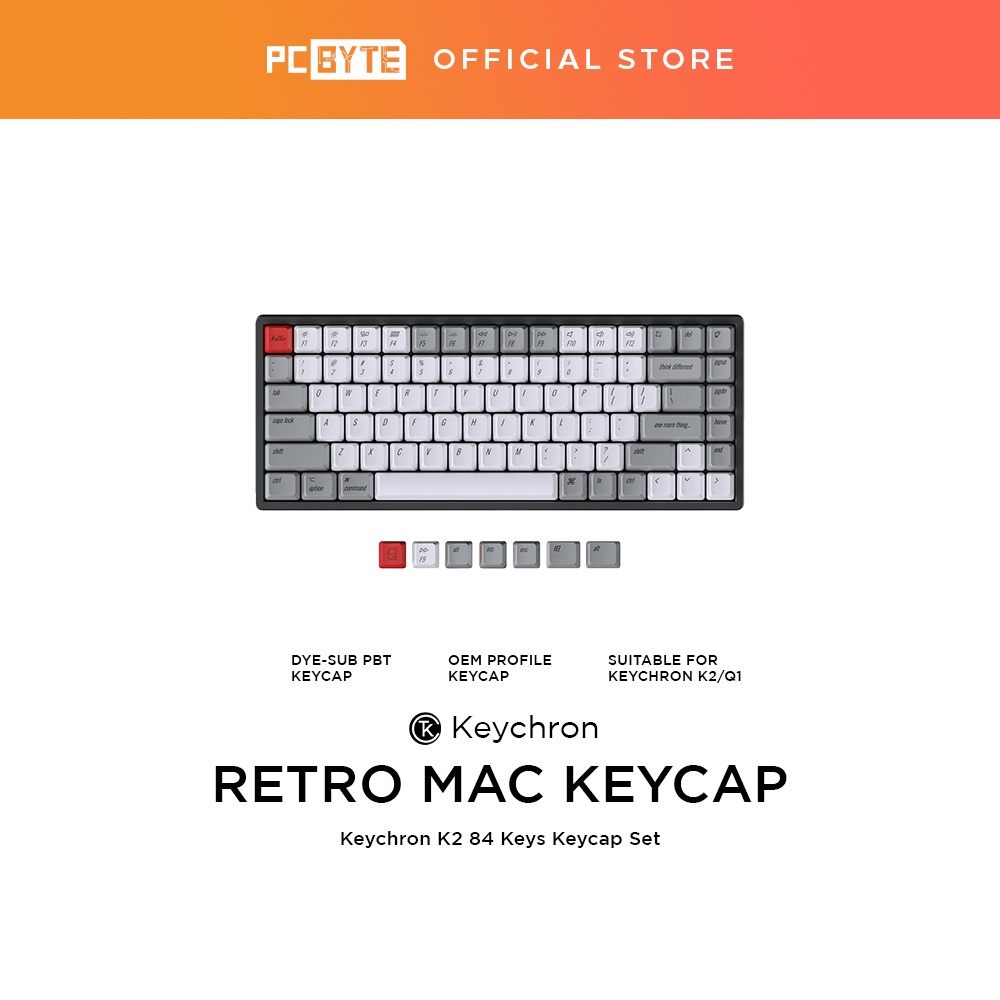 Keychron K2 OEM Profile 84 Keys Retro Mac Keycap Set | Shopee Malaysia