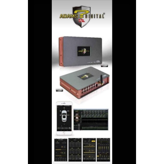 Adams Digital 4 Channel Amplifier DSP Processor 8 Channel RCA Output ...