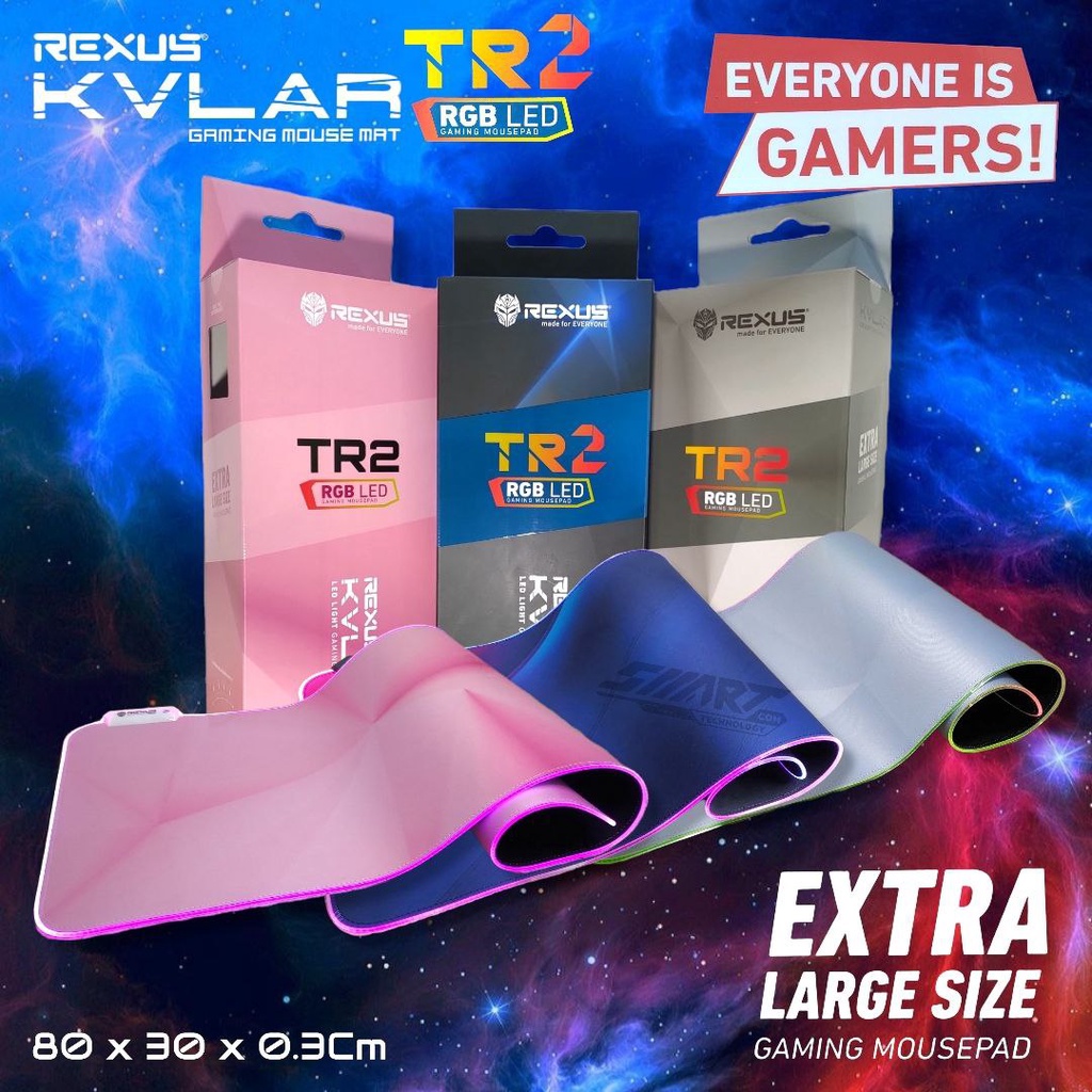 Rexus Kvlar TR2 RGB Gaming Mousepad | Shopee Malaysia