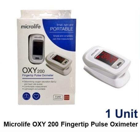 Microlife OXY 200 Finger Pulse Oximeter Oxymeter(Oxygen saturation and ...