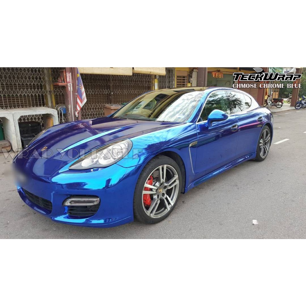 Teckwrap USA Mirror Chrome CHM08E CHROME BLUE Sticker Vinyl Air Free ...