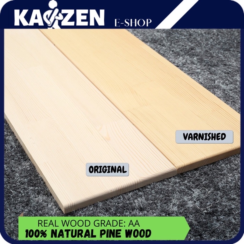 Rak hiasan | Natural Pine Wood Floating Wall Storage Decorated Display ...