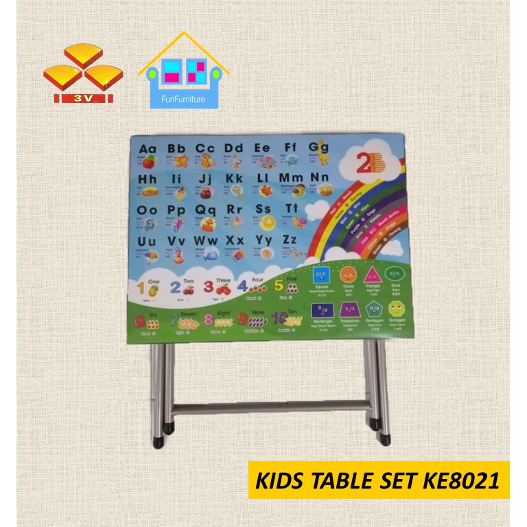 🔥 3V ORIGINAL KIDS TABLE SET/ CHILDREN STUDY TABLE SET | Shopee Malaysia