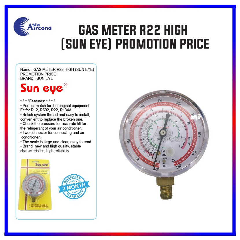SUN EYE GAS METER R22 (HIGH) | Shopee Malaysia