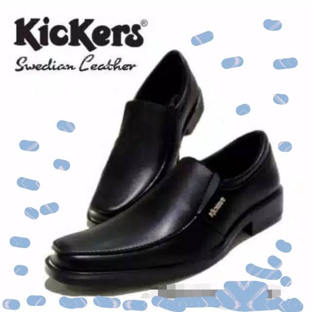 Pantofel KICKERS Shoes STEVEN Skin Black Color Work Office Men | Shopee ...