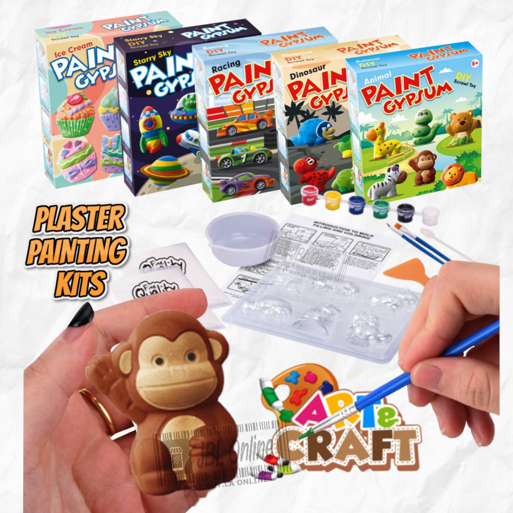 Kids Art And Craft For Kids Gypsum Powder DIY Toys Painting Kit Kids ...