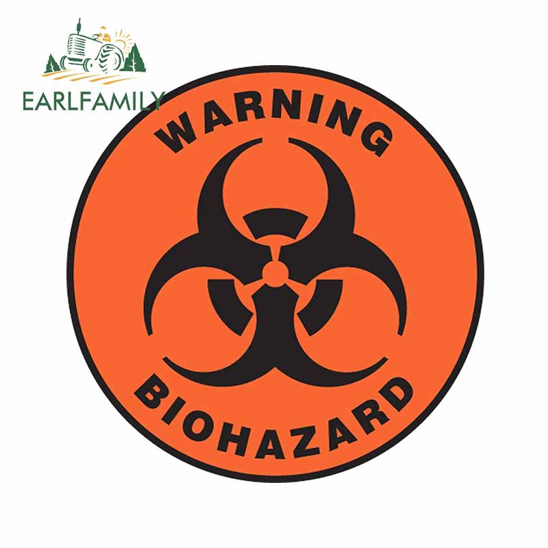 EARLFAMILY 13cm x 13cm for Warning Biohazard Personality Creative VAN ...