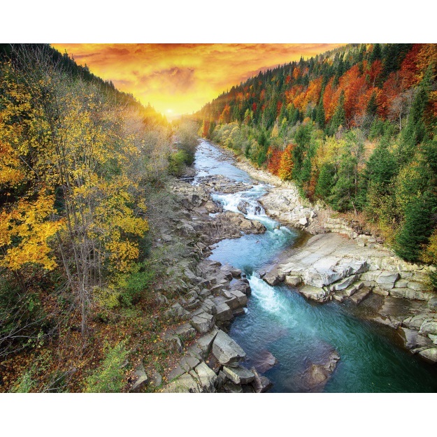 Mountain Forest Landscape Canvas Painting Nature Scenery Prints and ...