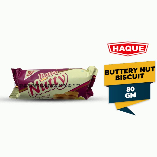 HAQUE BUTTER NUTTY BISCUIT 80 GM | Shopee Malaysia