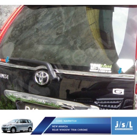 Toyota Avanza / Xenia Rear Window Trim Luxury Chrome Rear Window Trim ...