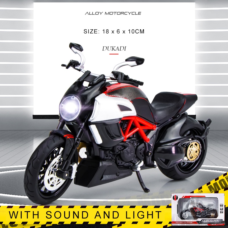 1:12 Scale Ducati V4S CFMOTO 250SR Alloy Diecast Motorcycle Model With ...