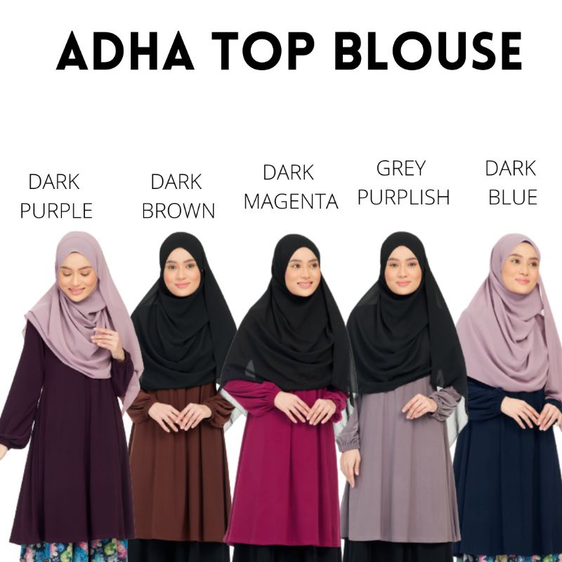 Baju Salsabeela / Blouse Muslimah AntiKedut / Blouse Muslimah Nursing ...